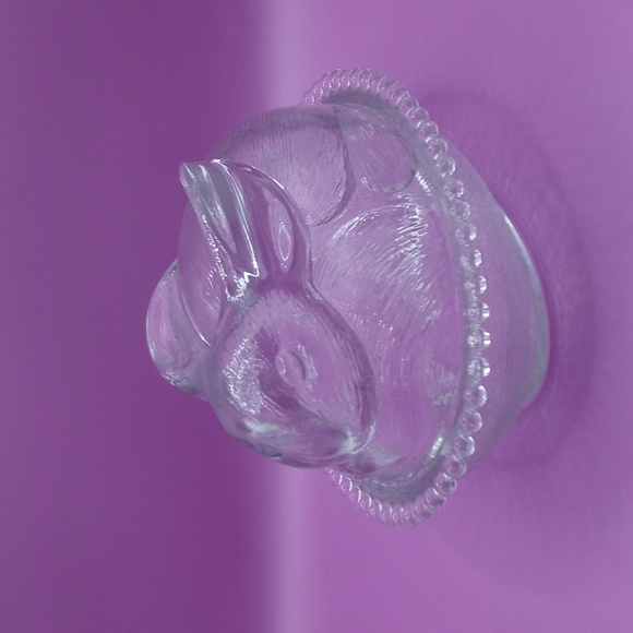 Indiana Glass | Accents | Vintage Indiana Glass Clear Glass Bunny ...